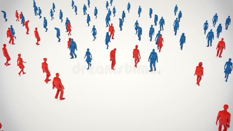 Computer Generated Crowd Simulation Stock Video - Video of simulation ...