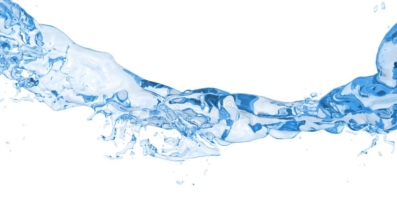 3D Animation of a Blue Water Flow Stock Illustration - Illustration of ...