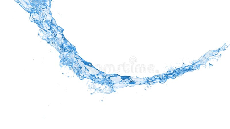 3D Animation of a Blue Water Flow Stock Illustration - Illustration of ...