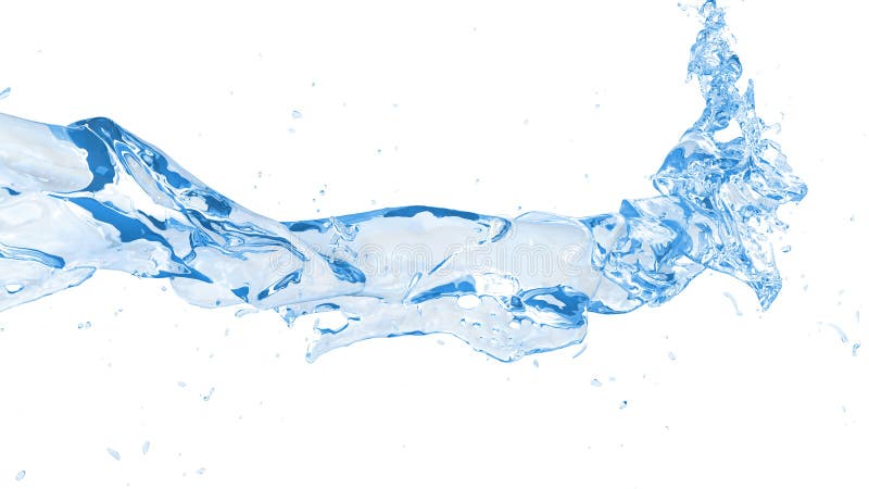 3D Animation of a Blue Water Flow Stock Illustration - Illustration of ...