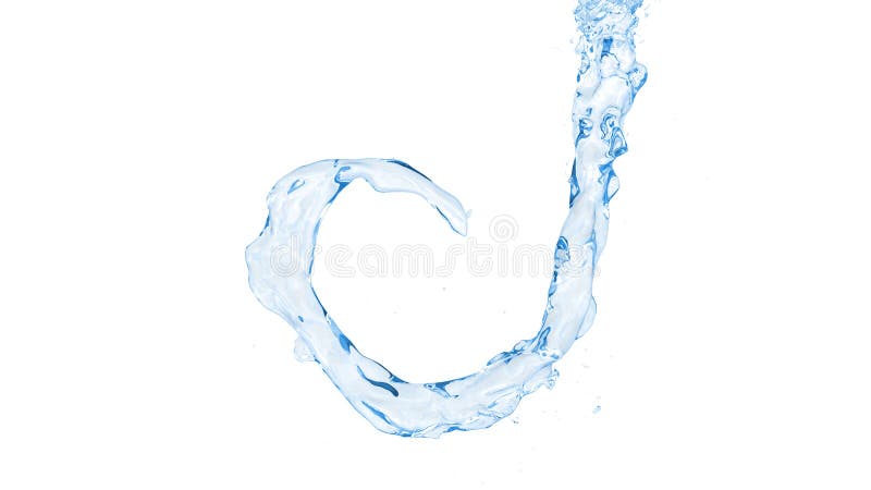 3D Animation of a Blue Water Flow Stock Illustration - Illustration of ...