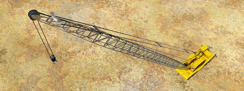 Aerial view of a crane stock illustration. Illustration of economy ...