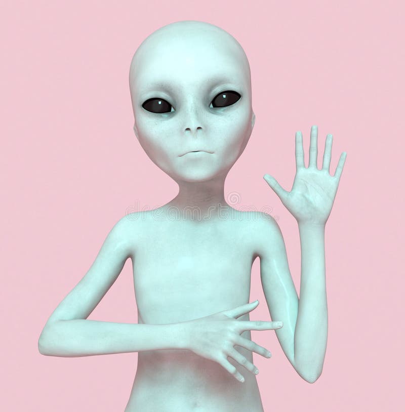 Alien greeting stock illustration. Illustration of extraterrestrial ...