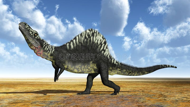 Archosaur Arizonasaurus stock illustration. Illustration of landscape ...