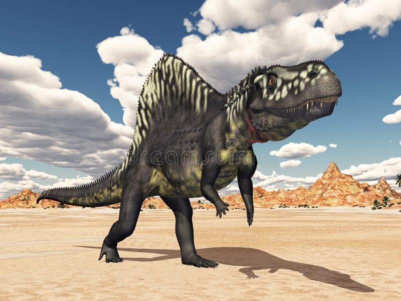 Archosaur Arizonasaurus stock illustration. Illustration of monstrous ...