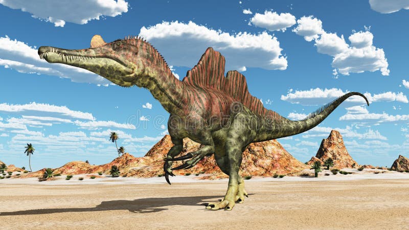 Ichthyovenator Dinosaur stock illustration. Illustration of carnivorous ...