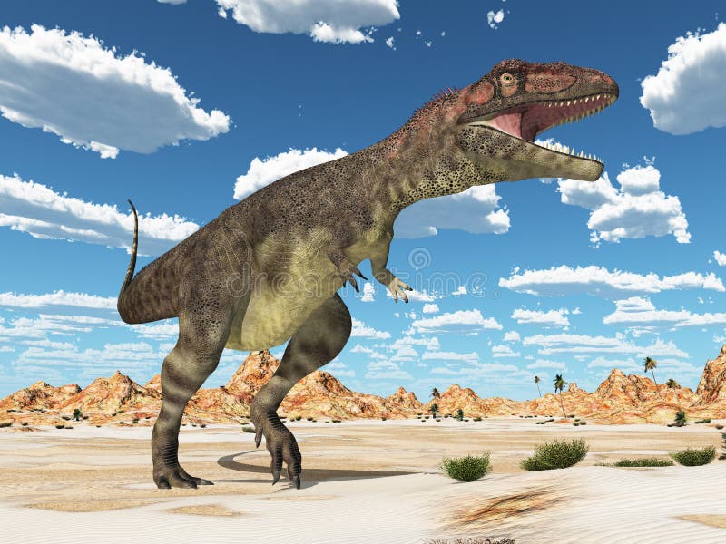 Dinosaur Mapusaurus stock illustration. Illustration of powerful ...