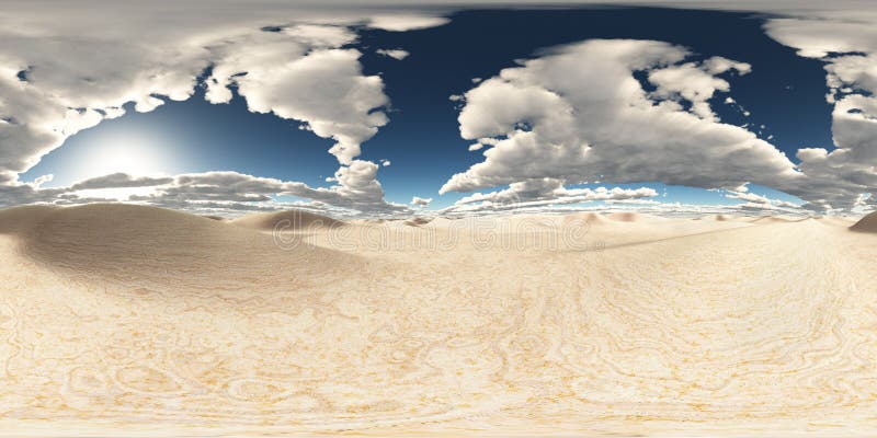 Spherical 360 Degrees Seamless Panorama with a Desert Landscape Stock ...