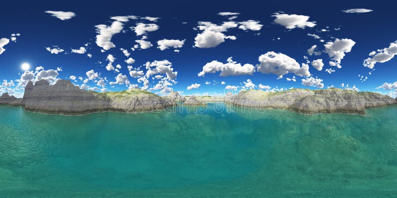 Spherical 360 Degrees Seamless Panorama with a Tarn Stock Illustration ... Spherical 360 Degrees Seamless Panorama with a Tarn Stock Illustration ...
