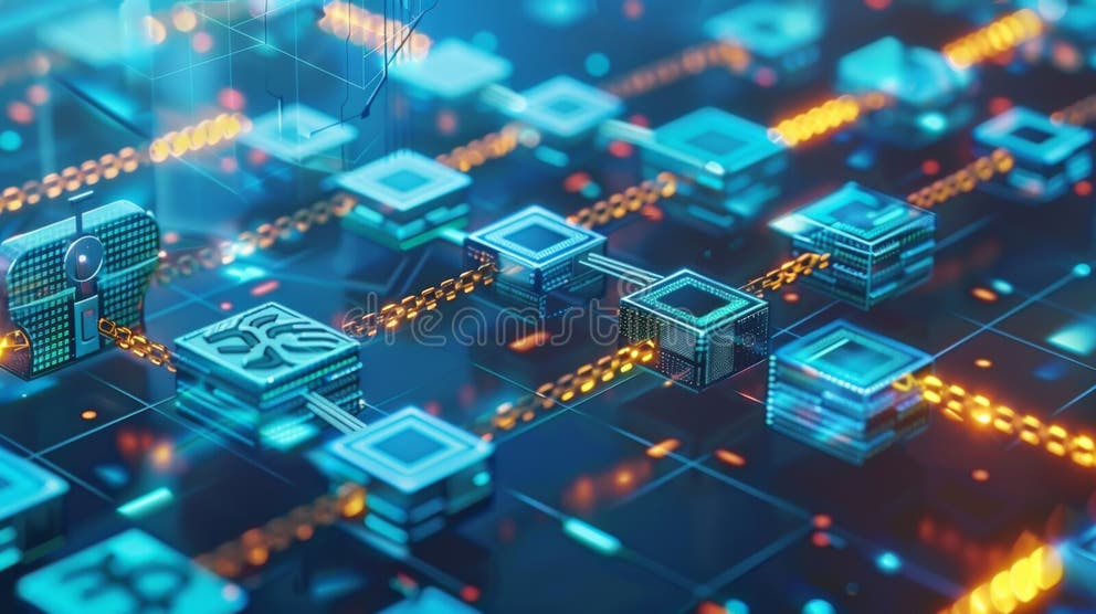 Computer Generated City Night View Stock Photo - Image of traffic ...