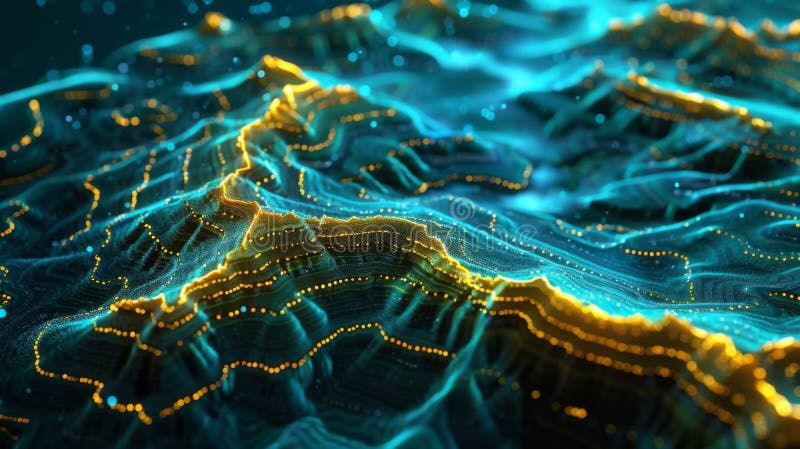 A Computer-generated Depiction of a Majestic Mountain Range with ...