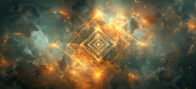 Computer-generated Diamond Engulfed in Flames and Smoke Stock Photo ...