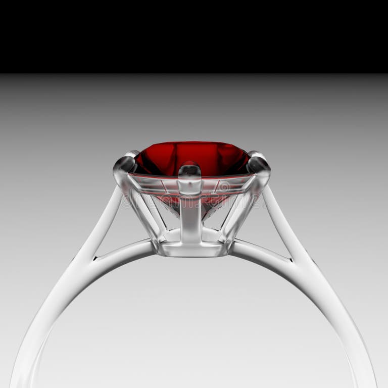 Computer Generated Diamond Ring Stock Illustration - Illustration of ...
