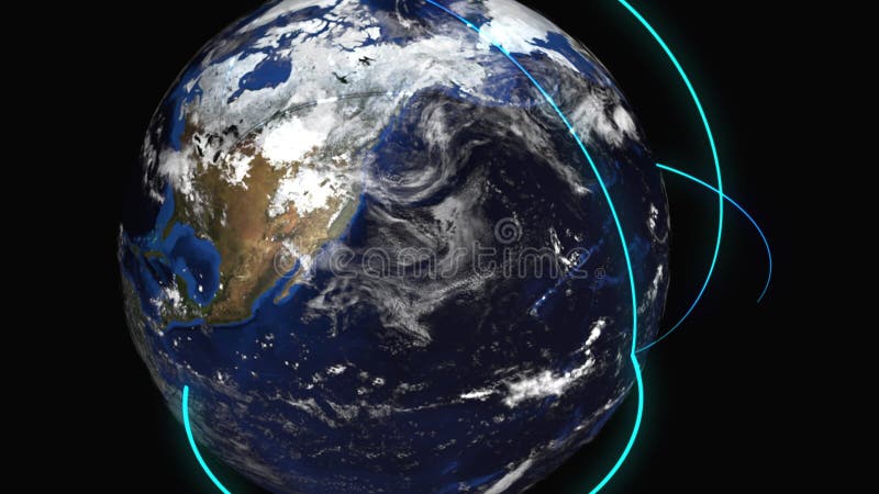 3D Spinning Planet Earth & Moon Loop Motion Background Stock Video ...