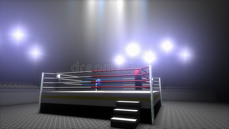 Empty Boxing Ring in Sport Arena. Stock Video - Video of challenge ...