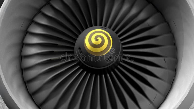 Turbo Jet Engine Front View. Stock Video - Video of aviation, technical ...