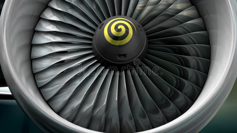 Turbo Jet Engine Front View. Stock Footage - Video of technical, burst ...