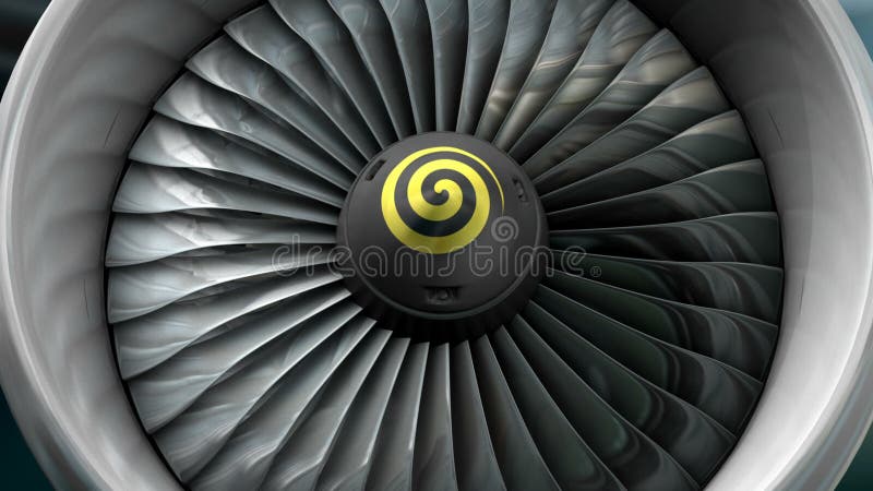 Turbo Jet Engine Front View. Stock Video - Video of aviation, technical ...