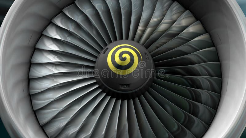 Turbo Jet Engine Front View. Stock Footage - Video of technical, burst ...