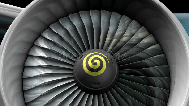 Turbo Jet Engine Front View. Stock Video - Video of aviation, technical ...