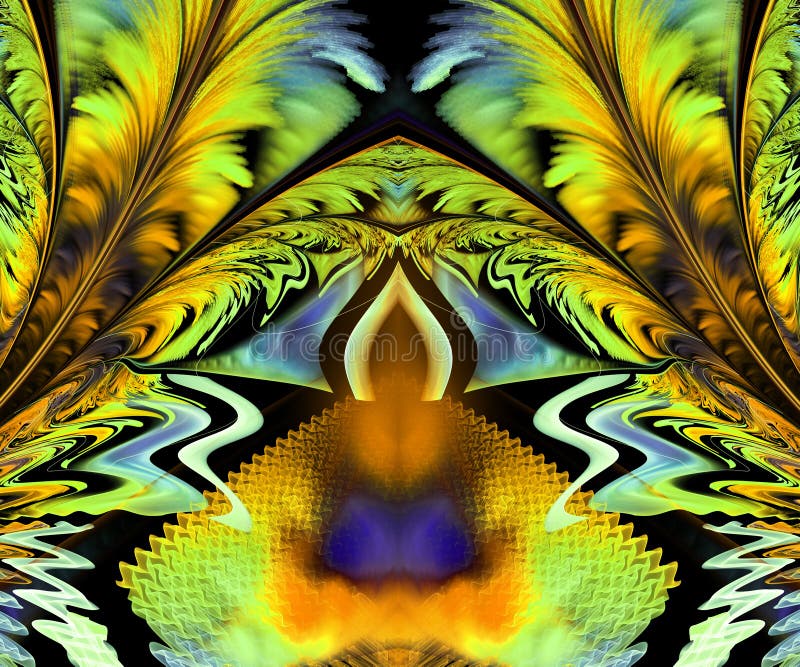 Computer Generated Abstract Colorful Fractal Artwork Stock Illustration ...