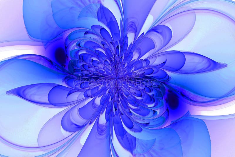 Computer-generated Fractal with Flower Stock Illustration ...