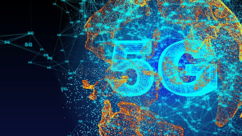 Computer Generated, 5G Connectivity Technology Animation. Stock Footage ...