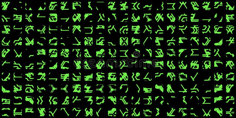 Green Runic Magic Symbols Wallpaper Stock Illustrations – 6 Green Runic ...