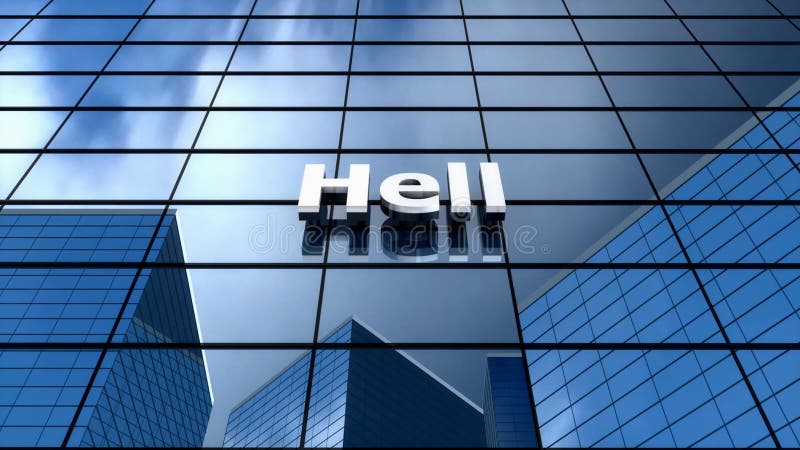 Hell Building Cloudy Blue Sky Time Lapse. Stock Video - Video of ...