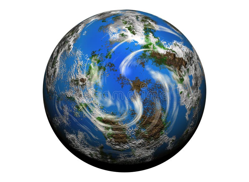 Earth White Background