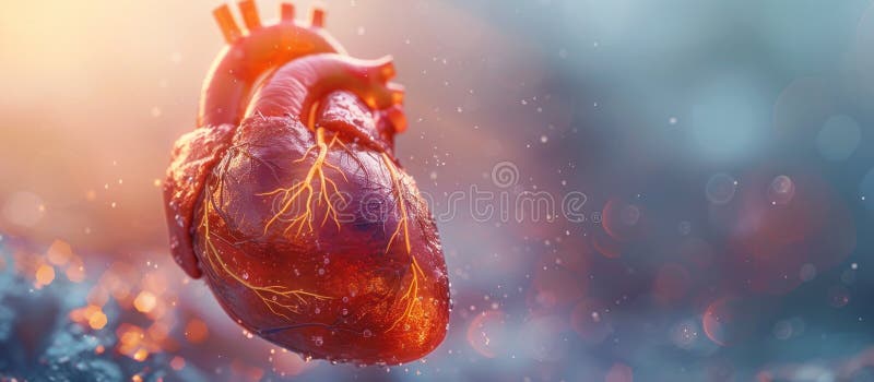 Computer Generated Human Heart Stock Image - Image of beating ...
