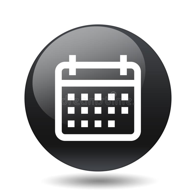 Calendar icon button stock illustration. Illustration of element ...