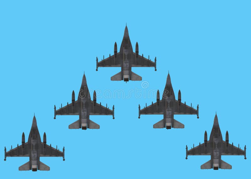 Five Airplanes Silhouettes in Sky Stock Illustration - Illustration of ...