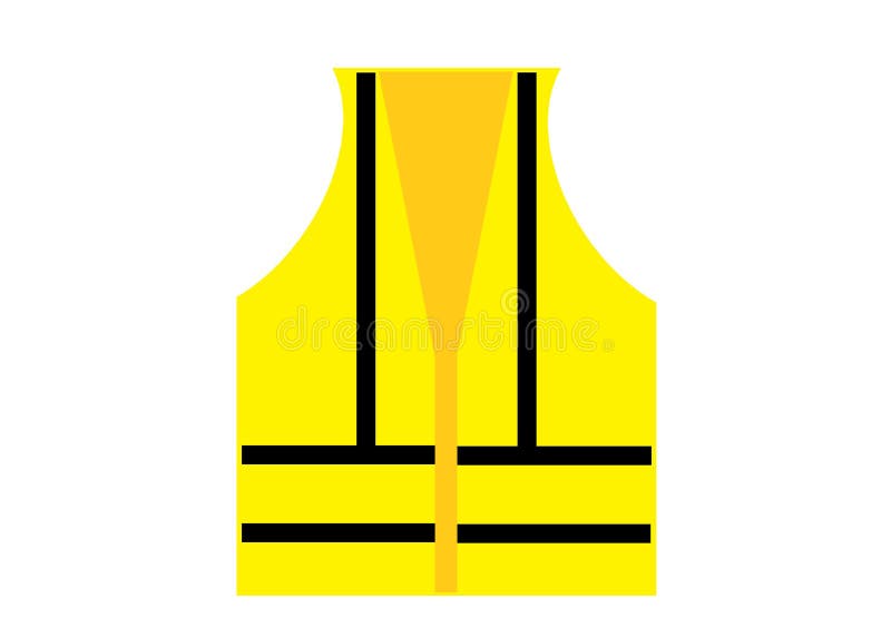 A Bright Yellow Workplace Safety Caution Warning Alert Vest White ...