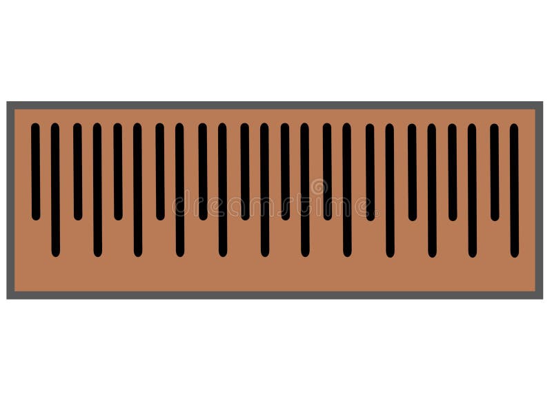 A Brown Ruler with Black Scales Against a White Backdrop Stock ...