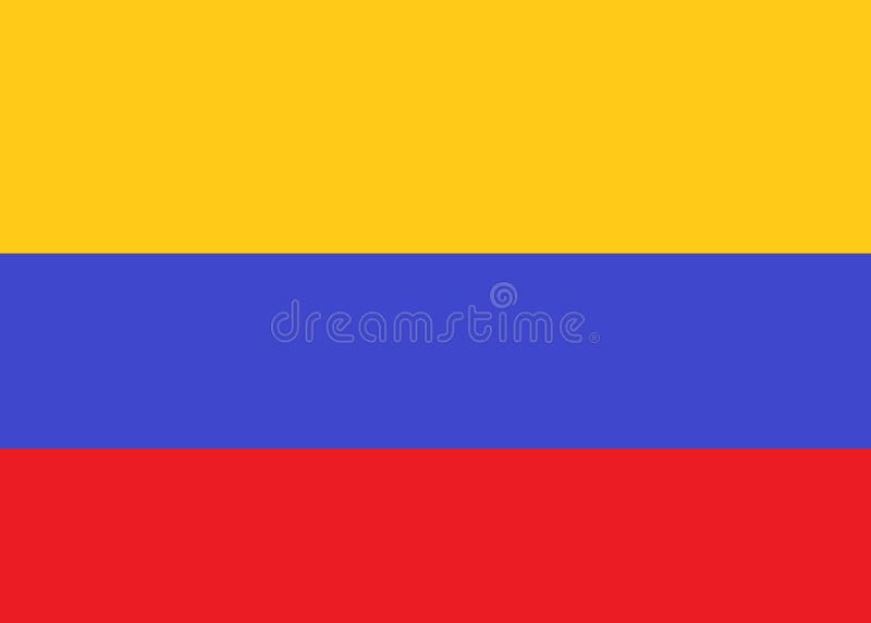 The Flag of Colombia with Three Unequal Horizontal Stripes of Red ...