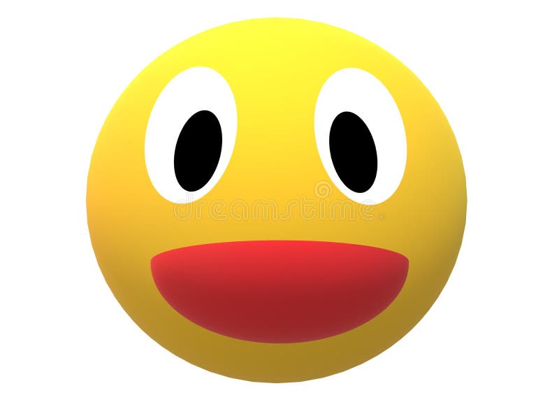 A Happy Yellow Smiling Expression Emoticon Smiley Face Icon White ...