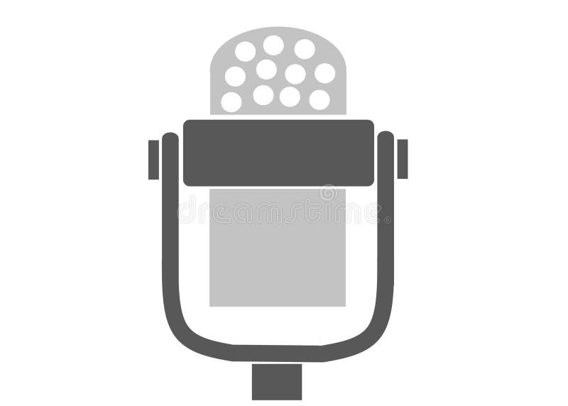 A Light and Dark Grey Simple Symbol Shape of a Studio Recording ...