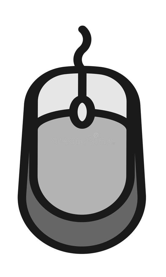 One Single Computer Mouse Peripheral Against a White Backdrop Stock ...