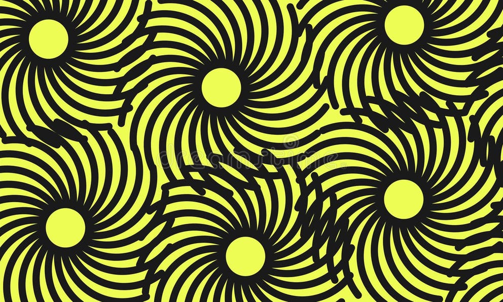 Several Many Spirals Whirlwind Pattern Against a Luminous Green ...