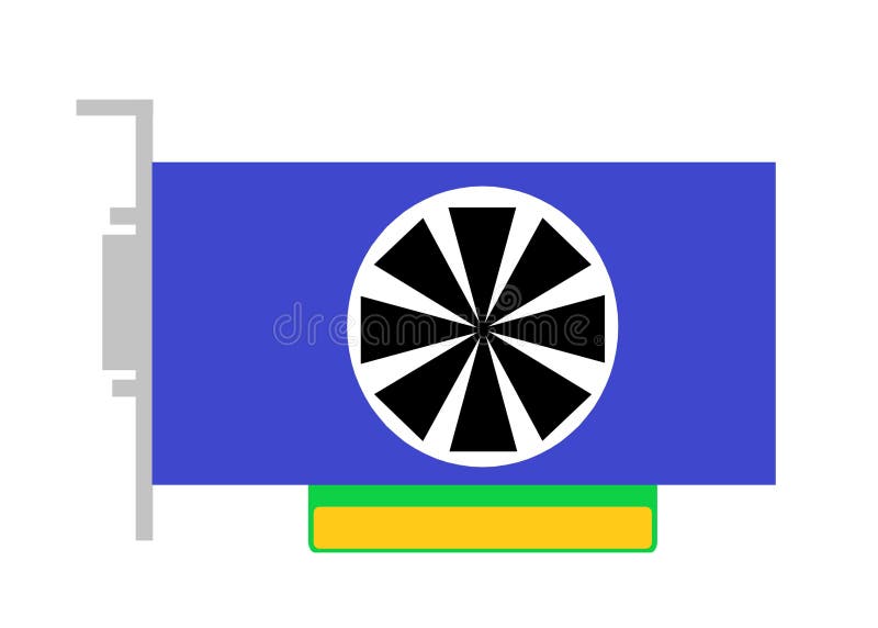 A Simple Outline Shape of a Modern Computer Graphics Peripheral Card ...