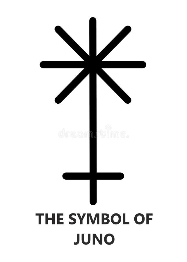 The Symbol of Juno with Description Words White Backdrop Stock ...