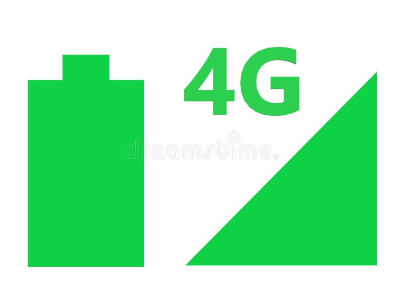 Symbols of the Signal Strength of a 4G Network and the Life of a ...
