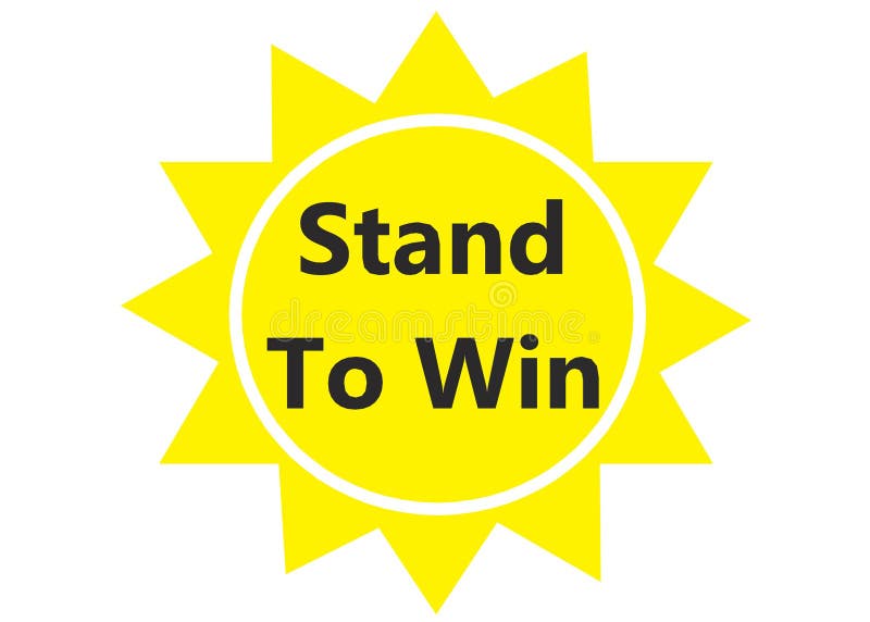 A Yellow Multiple Pointed Winning Star with the Words Stand To Win in ...