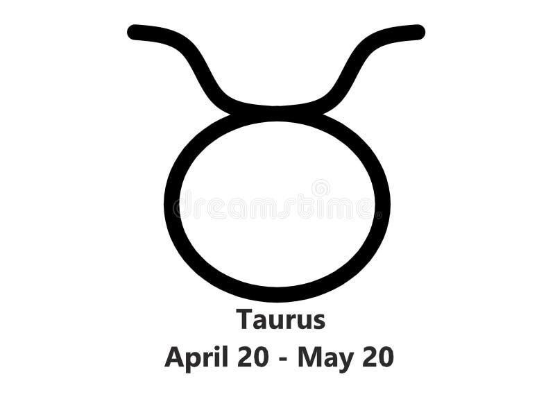 The Zodiac Star Symbol of Taurus with Descriptions Against a White ...