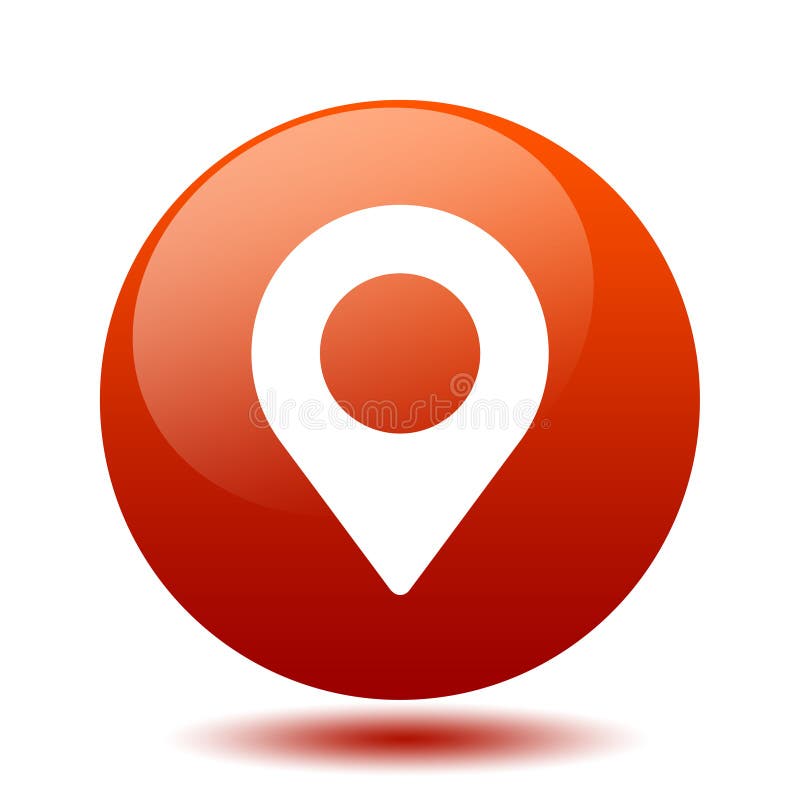 Location Pointer Icon Button Stock Illustration - Illustration of ...