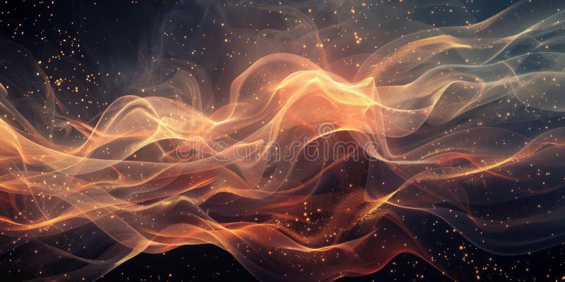 Computer Generated Illustration of a Powerful Wave of Fire Engulfing ...