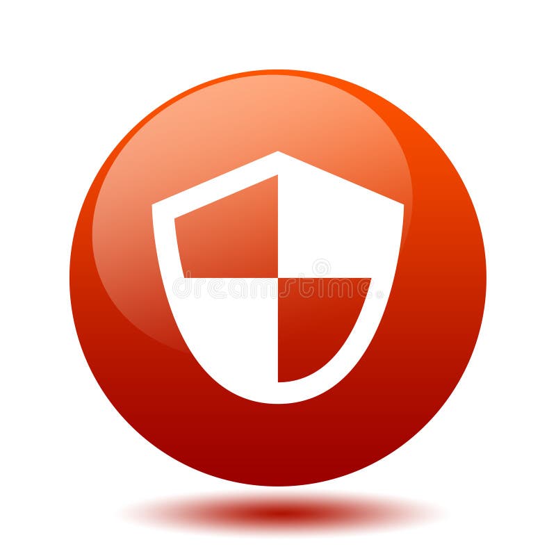 Shield icon button stock illustration. Illustration of emblem - 175612340