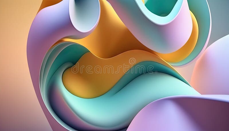 A Computer Generated Image of an Abstract Design with Curves and Curves ...