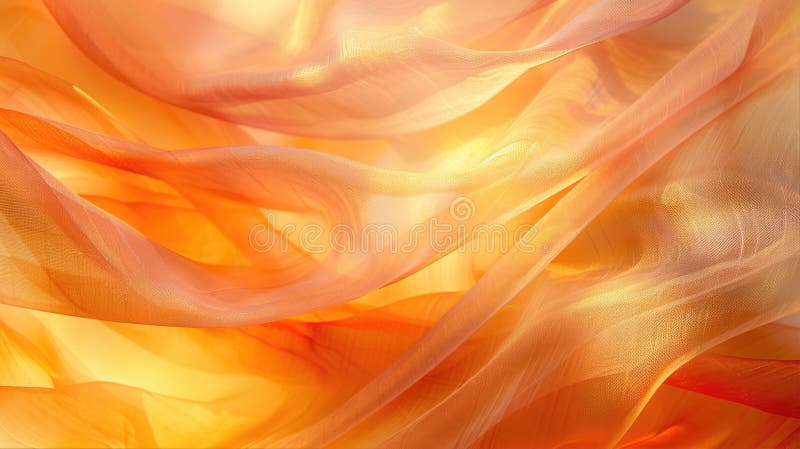 Computer Generated Image of a Blue and Orange Wind Wave on a Body of ...